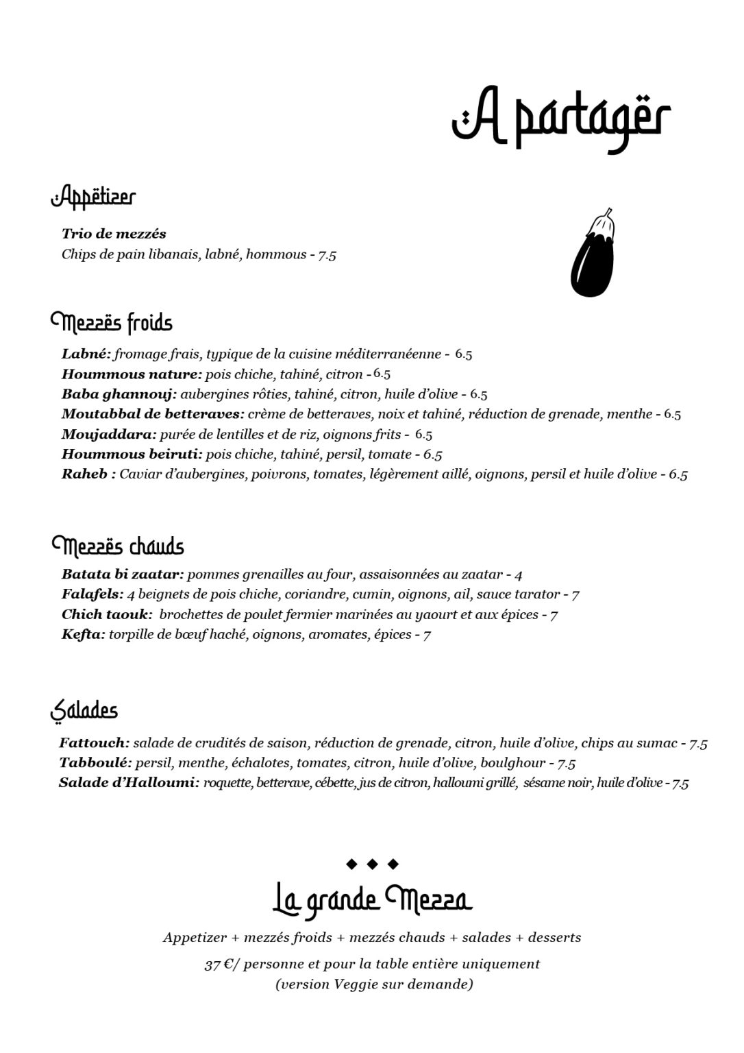 Menu - Beirut kitchen
